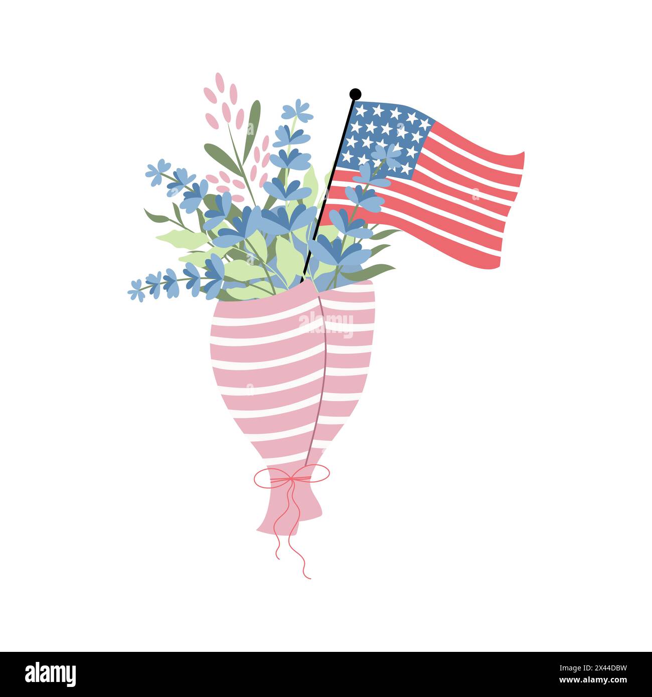 Patriotic bouquet Stock Vector Images - Alamy