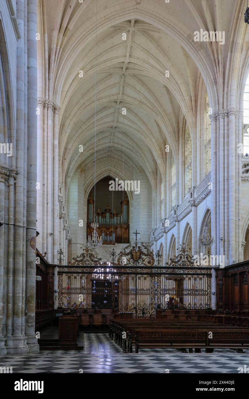 Abbey church Benedictine monastery Abbaye de Saint-Riquier, Somme ...