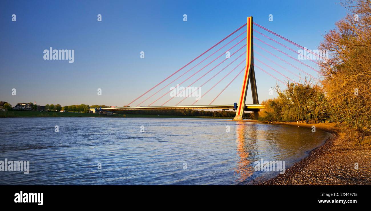 Fleher Bridge over the Rhine with the highest bridge pylon in Germany ...