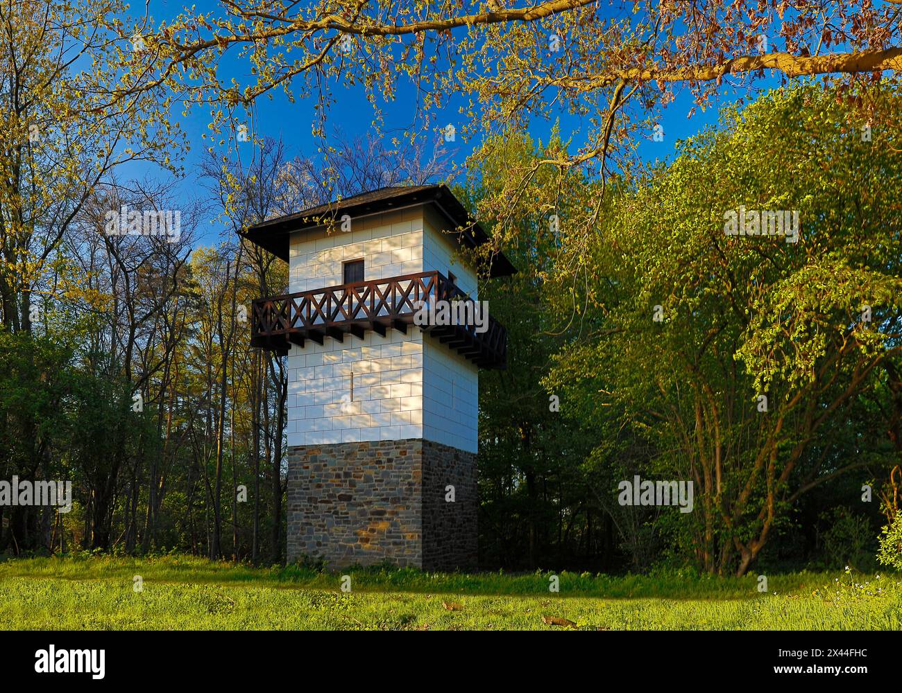Reconstructed Roman watchtower on the Reckberg, Lower Germanic Limes ...