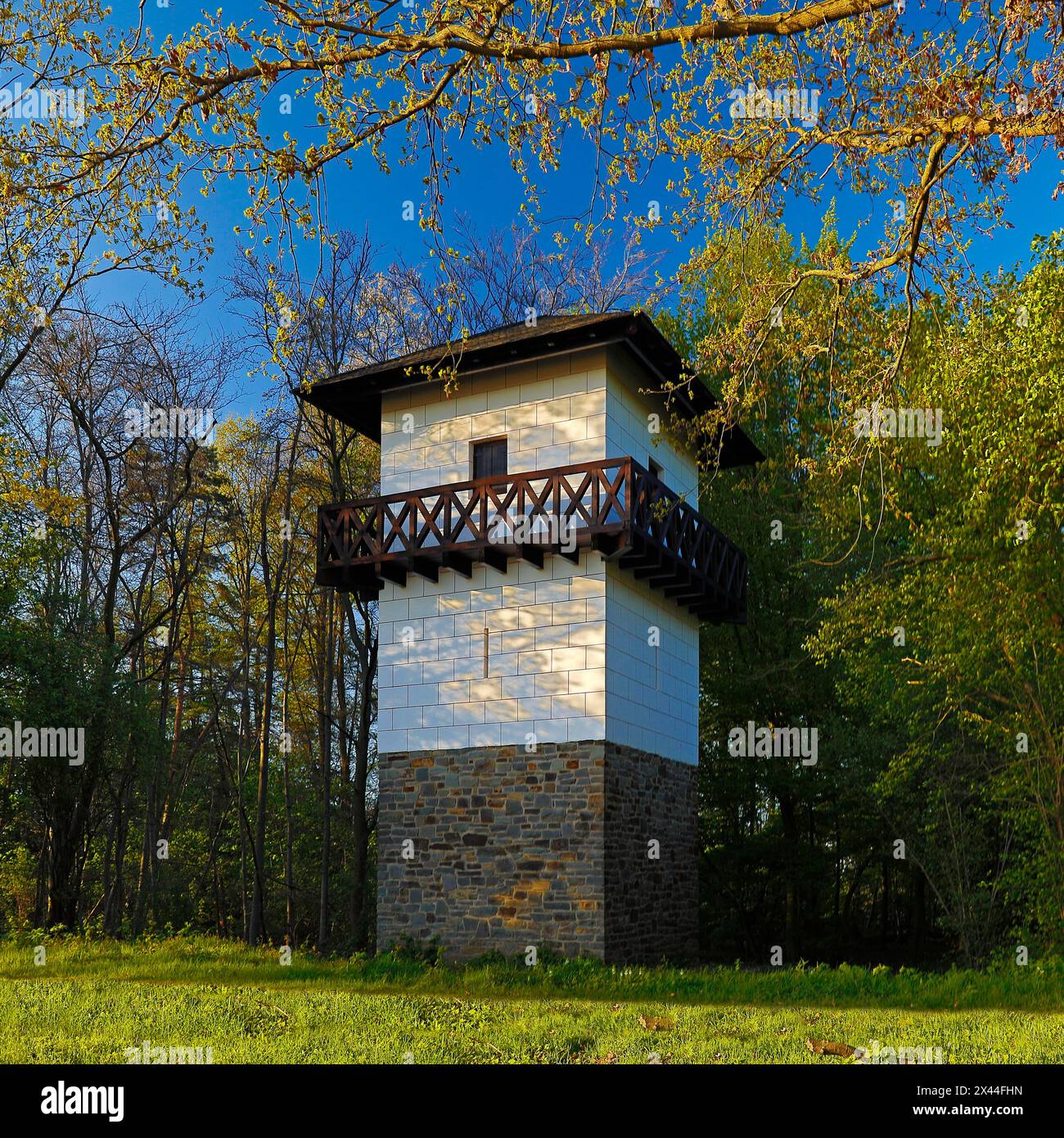 Reconstructed Roman watchtower on the Reckberg, Lower Germanic Limes ...