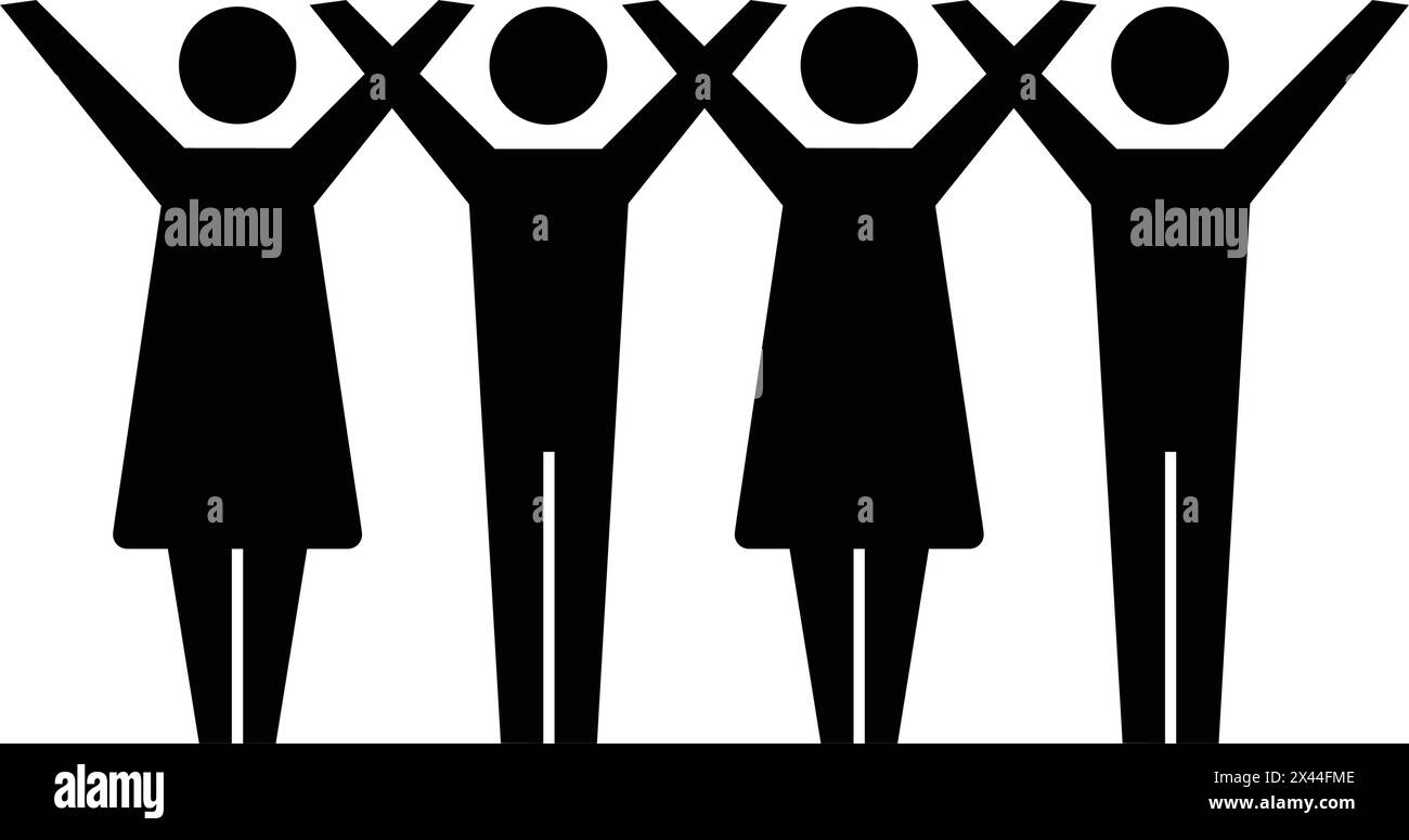 Community icon, people with love, unity and harmony society in a glyph ...