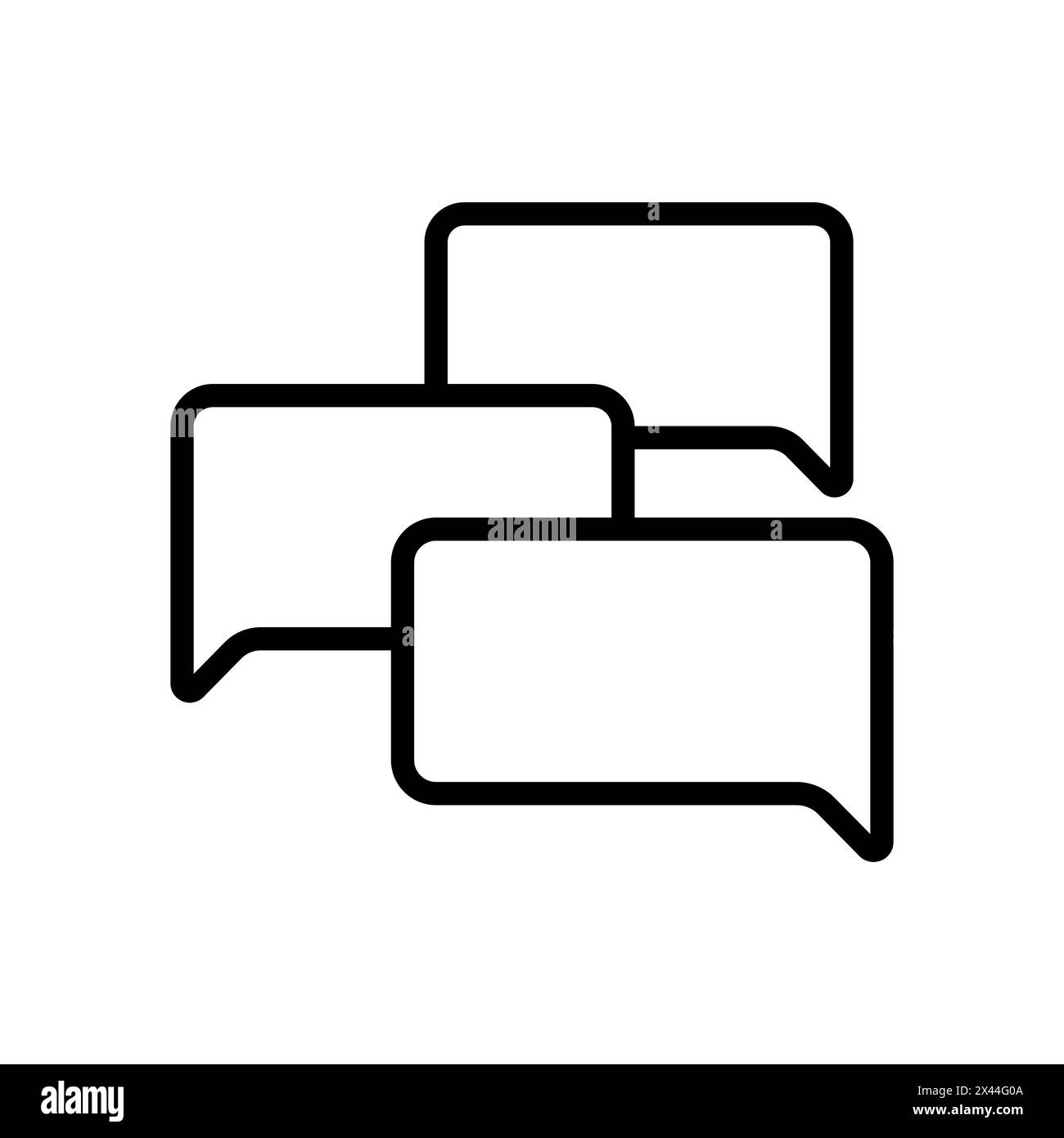 Chat outline vector icon Stock Vector Image & Art - Alamy