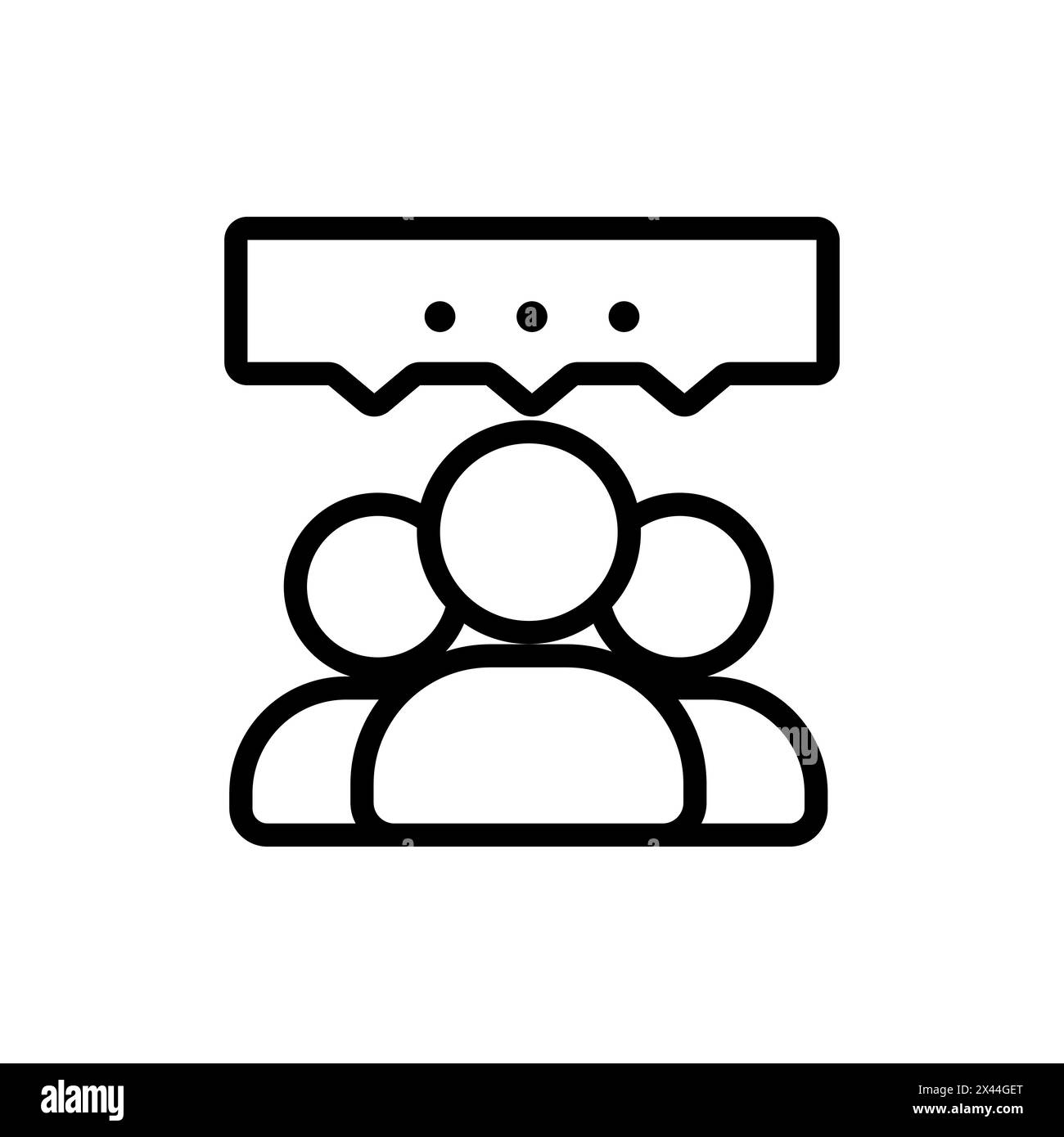 Public opinion line icon Cut Out Stock Images & Pictures - Alamy