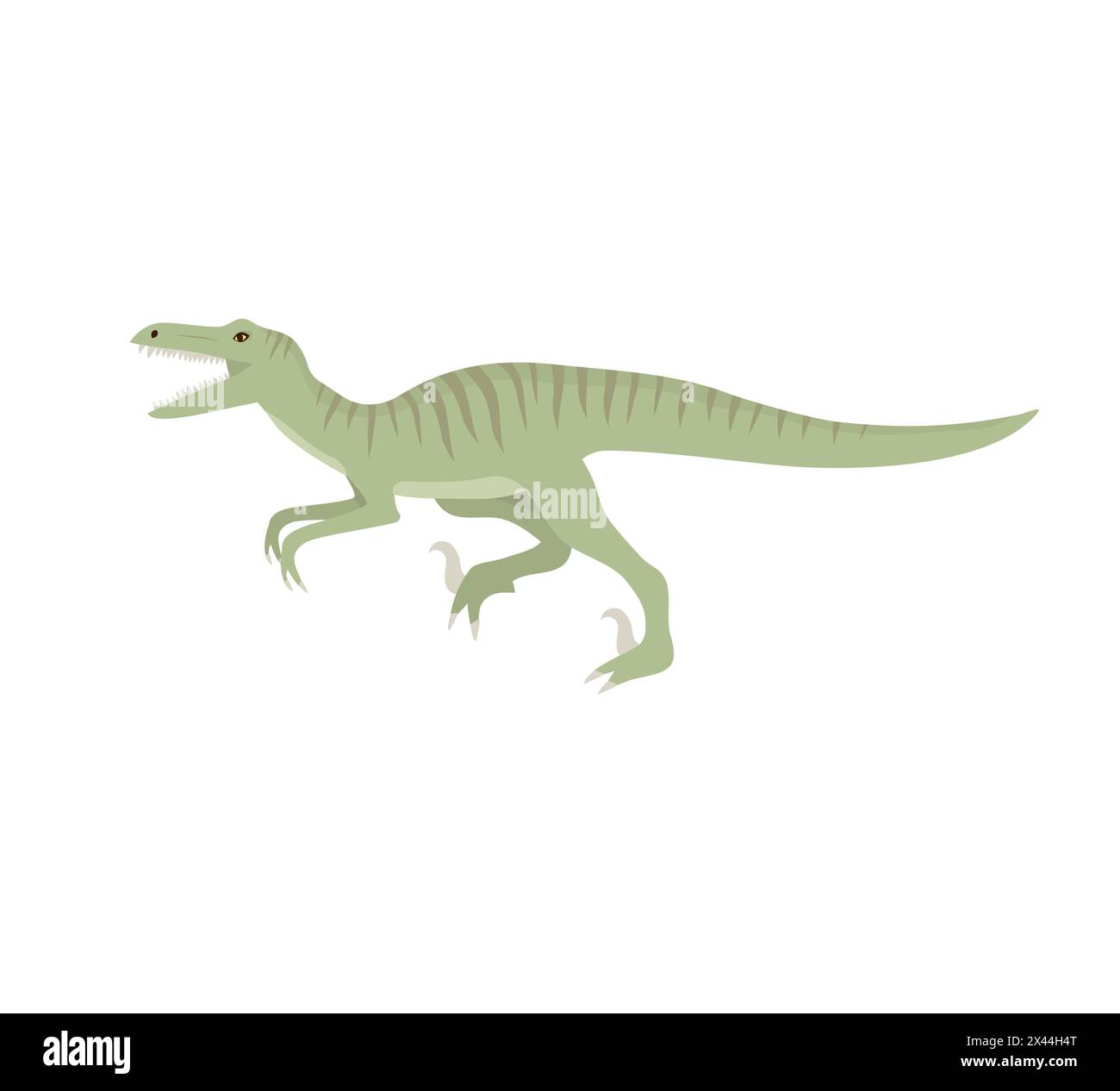 Vector hand drawn flat velociraptor dinosaur Stock Vector Image & Art ...