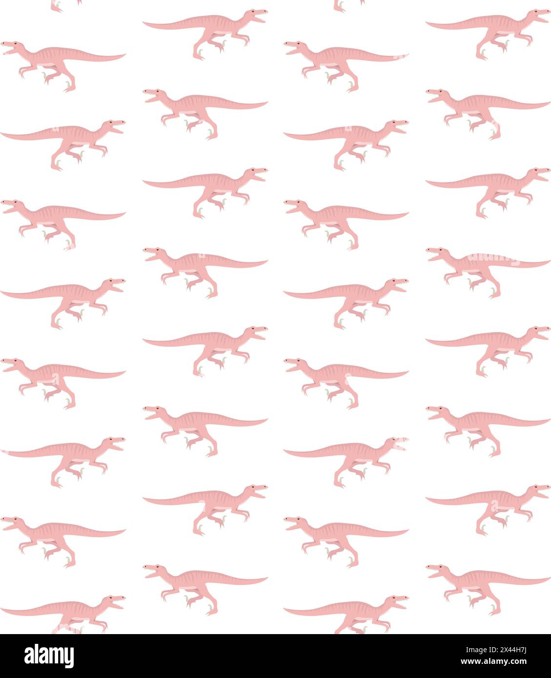 Vector seamless pattern of velociraptor dinosaur Stock Vector Image ...