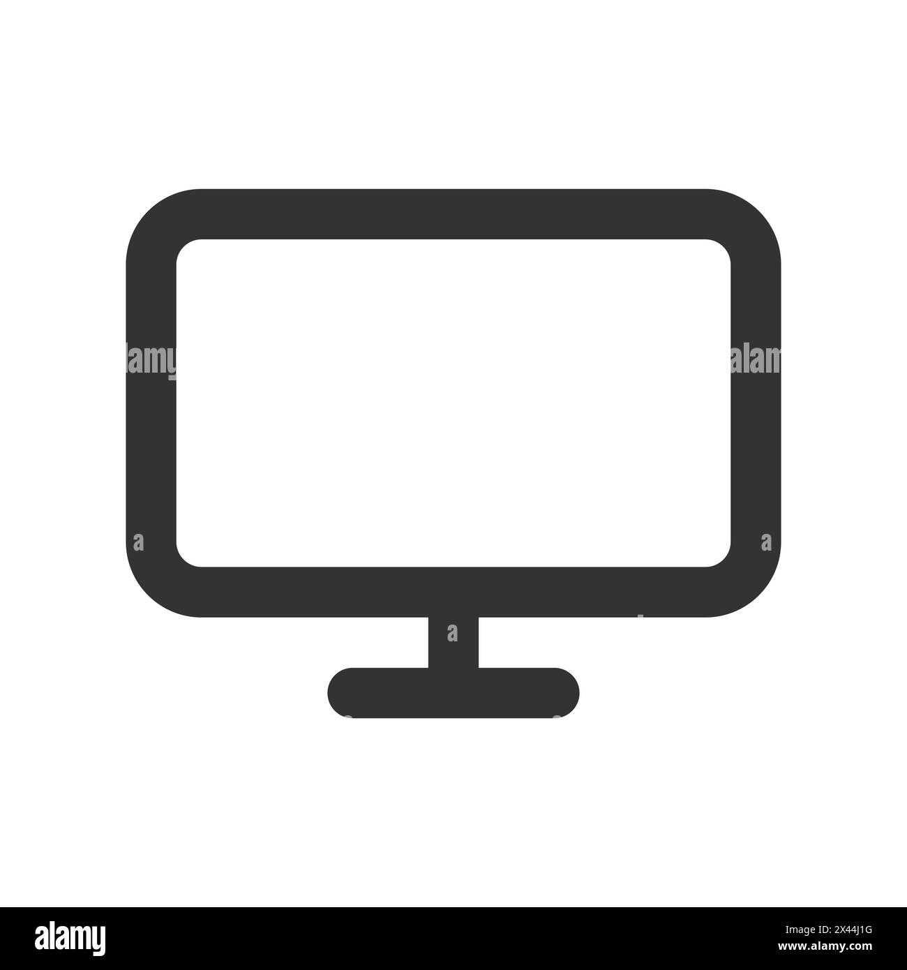 Computer monitor icon widescreen Black and White Stock Photos & Images ...