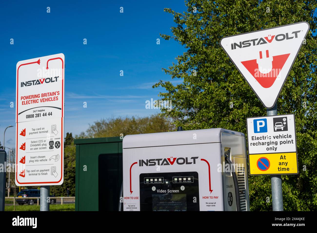 InstaVolt Charging Station, EV charging, Emma Green, Reading, Berkshire, England, UK, GB Stock ...