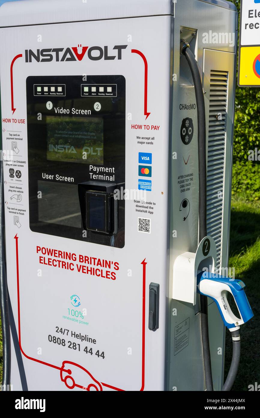 InstaVolt Charging Station, EV charging, Emma Green, Reading, Berkshire, England, UK, GB Stock ...