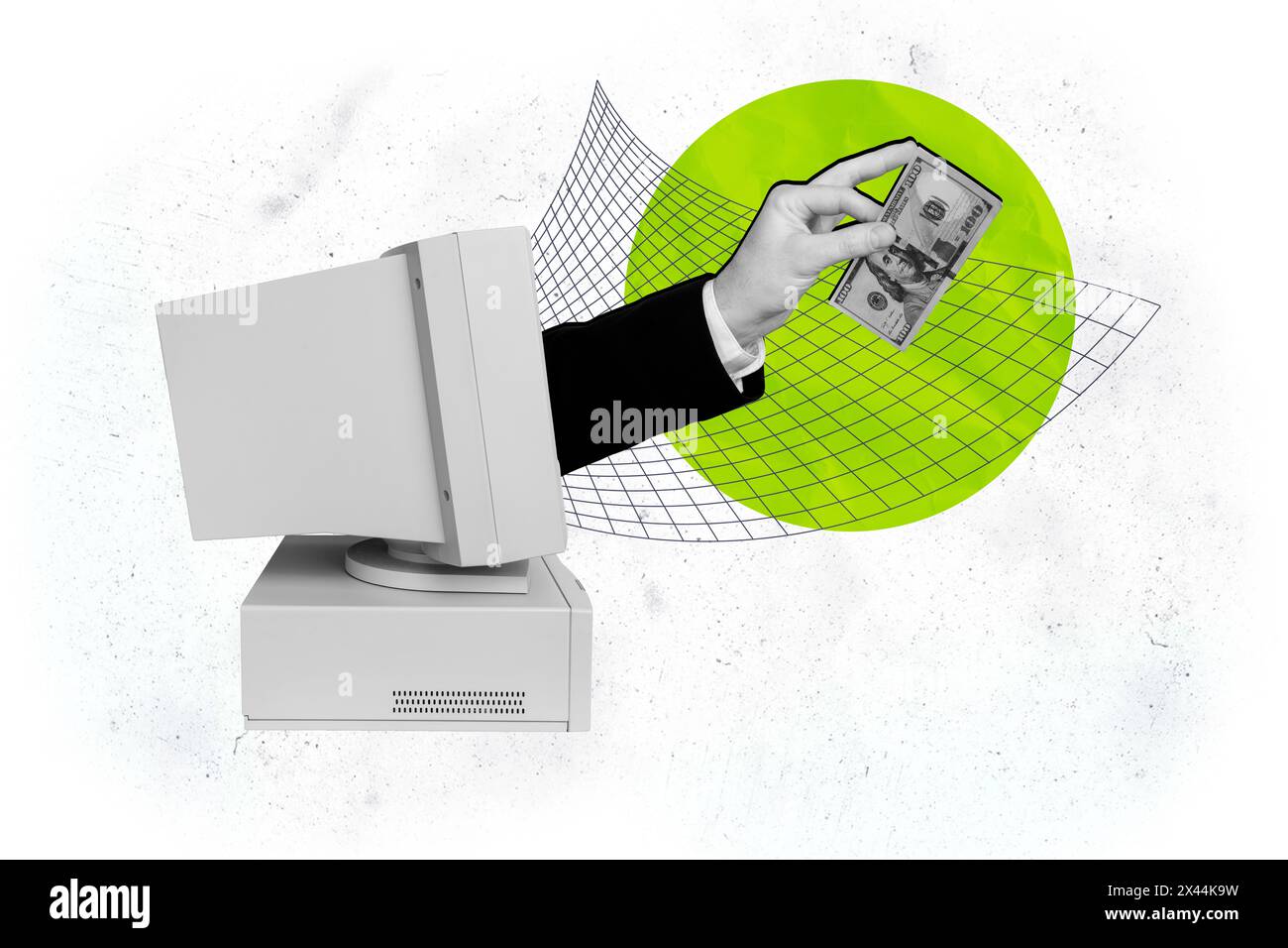 Composite trend artwork sketch image 3D photo collage of old retro ...