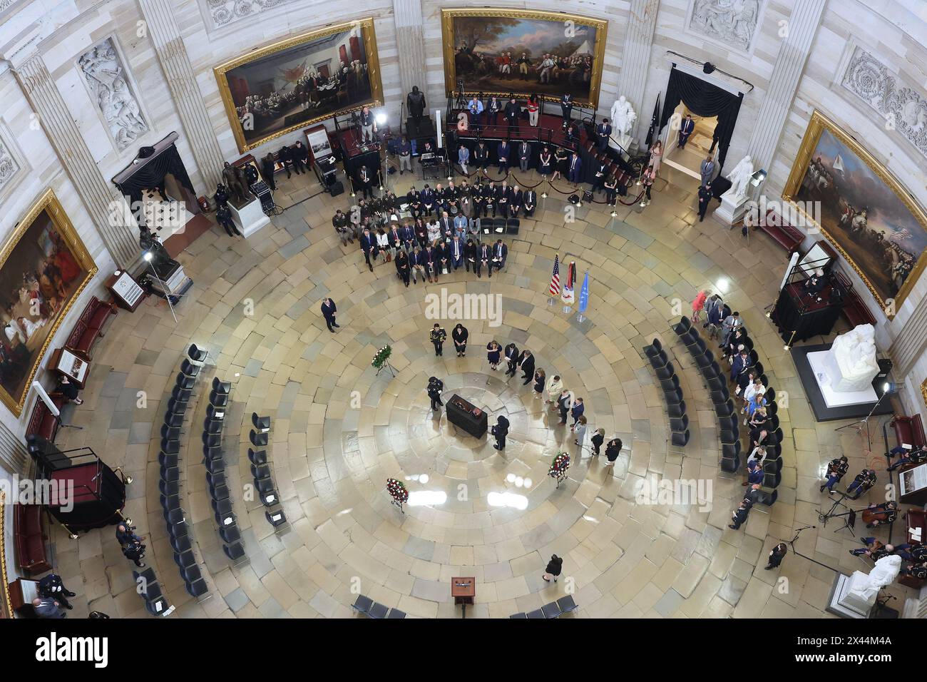 WASHINGTON, DC - APRIL 29: Family members and guests pay their respects ...