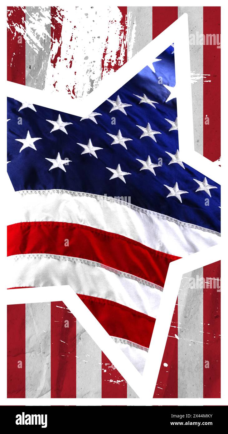 Strat shape with American flag symbolizing values of freedom, democracy ...
