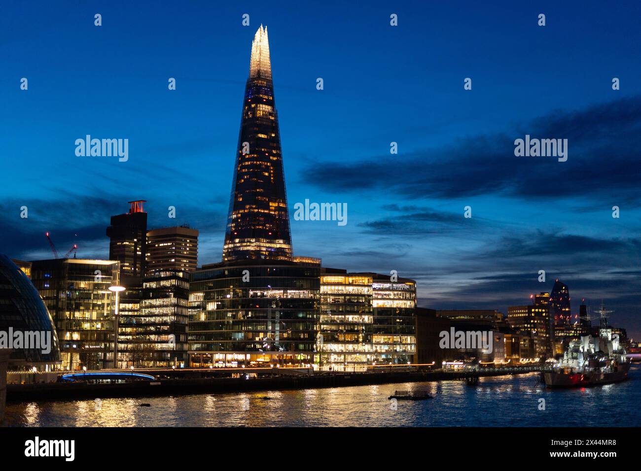 The Shard is a pyramid-shaped skyscraper in central London Stock Photo ...