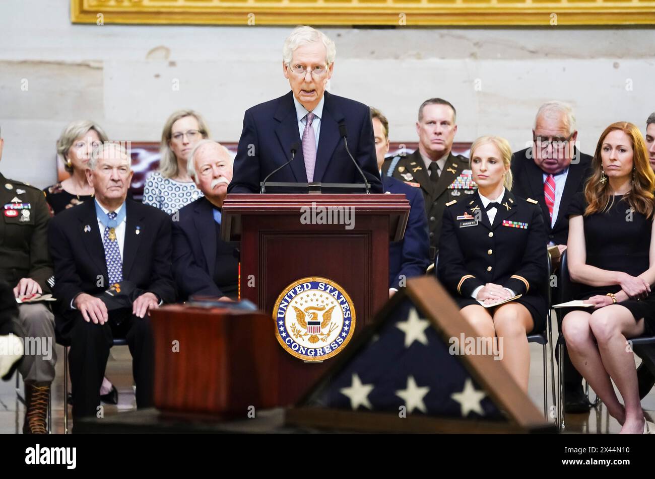 Washington, USA. 29th Apr, 2024. Senate Minority Leader Mitch McConnell ...