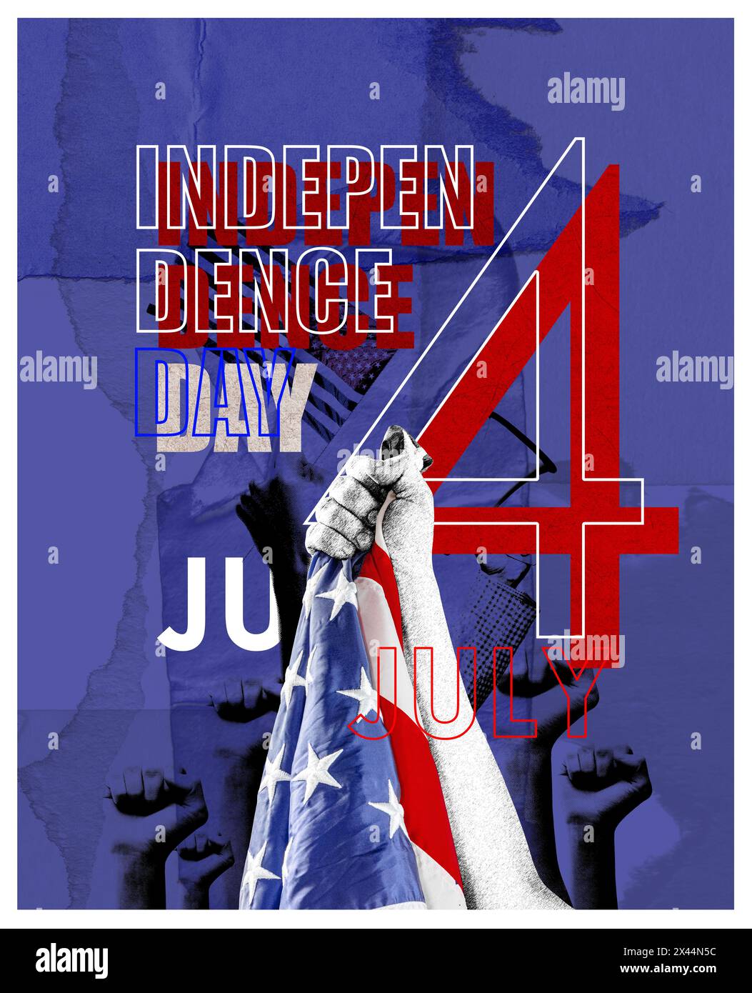 Male hand holding American flag emphasizes power and independence ...