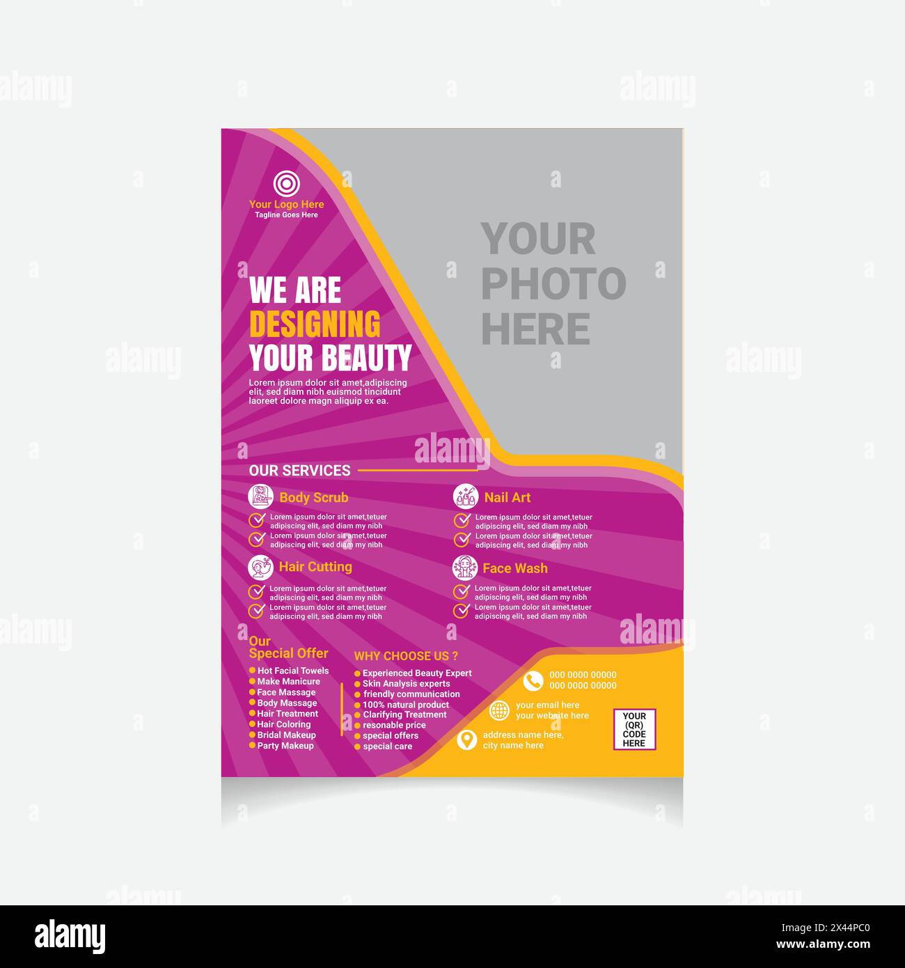 Body treatment massage spa Stock Vector Images - Alamy