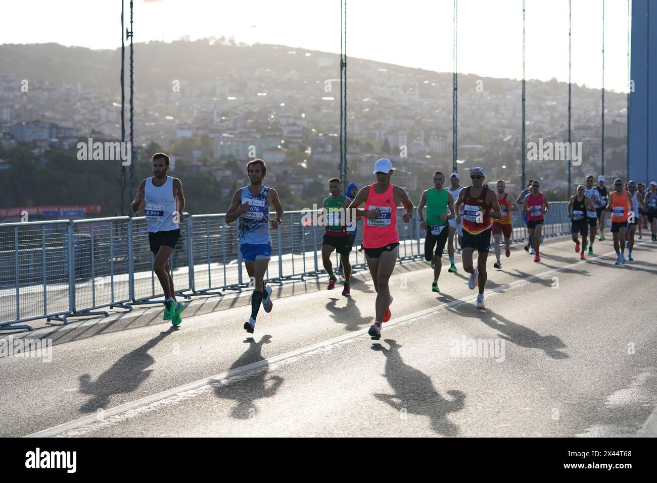 ISTANBUL, TURKIYE - NOVEMBER 05, 2023: Athletes running in 45. Istanbul ...