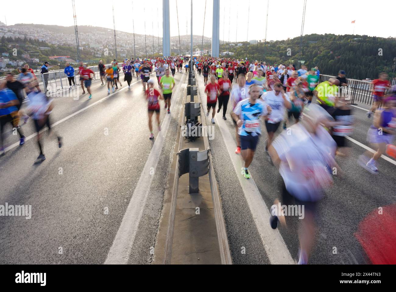 ISTANBUL, TURKIYE - NOVEMBER 05, 2023: Athletes running in 45. Istanbul ...