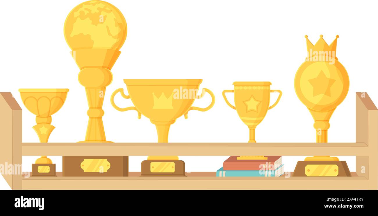 Trophies shelf Cut Out Stock Images & Pictures - Alamy