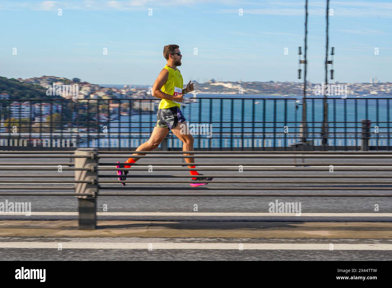 ISTANBUL, TURKIYE - NOVEMBER 05, 2023: Athletes running in 45. Istanbul ...