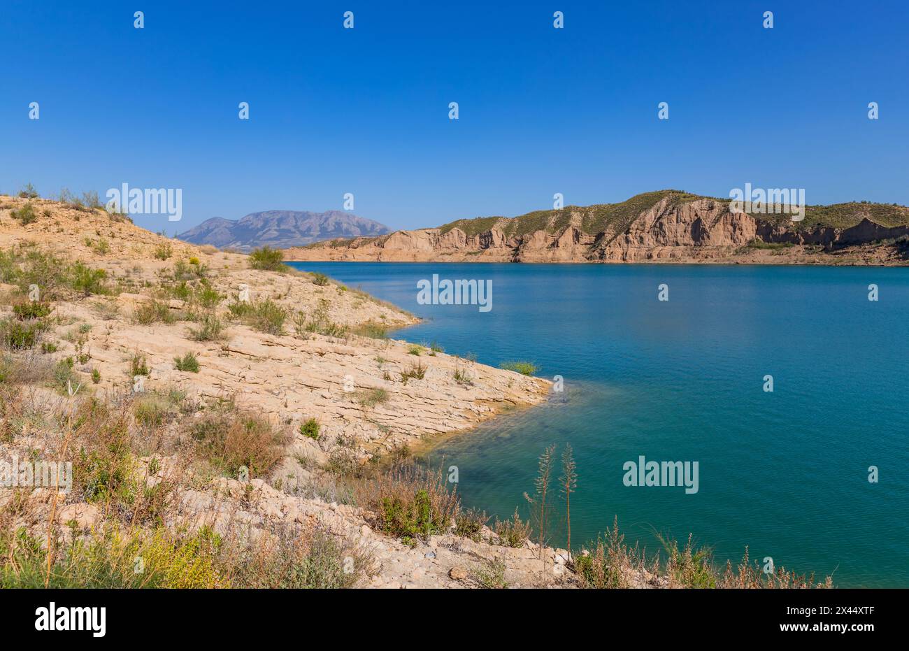 Lake Negratin reservoir, Sierra de Baza, Granada Province, Andalusia ...