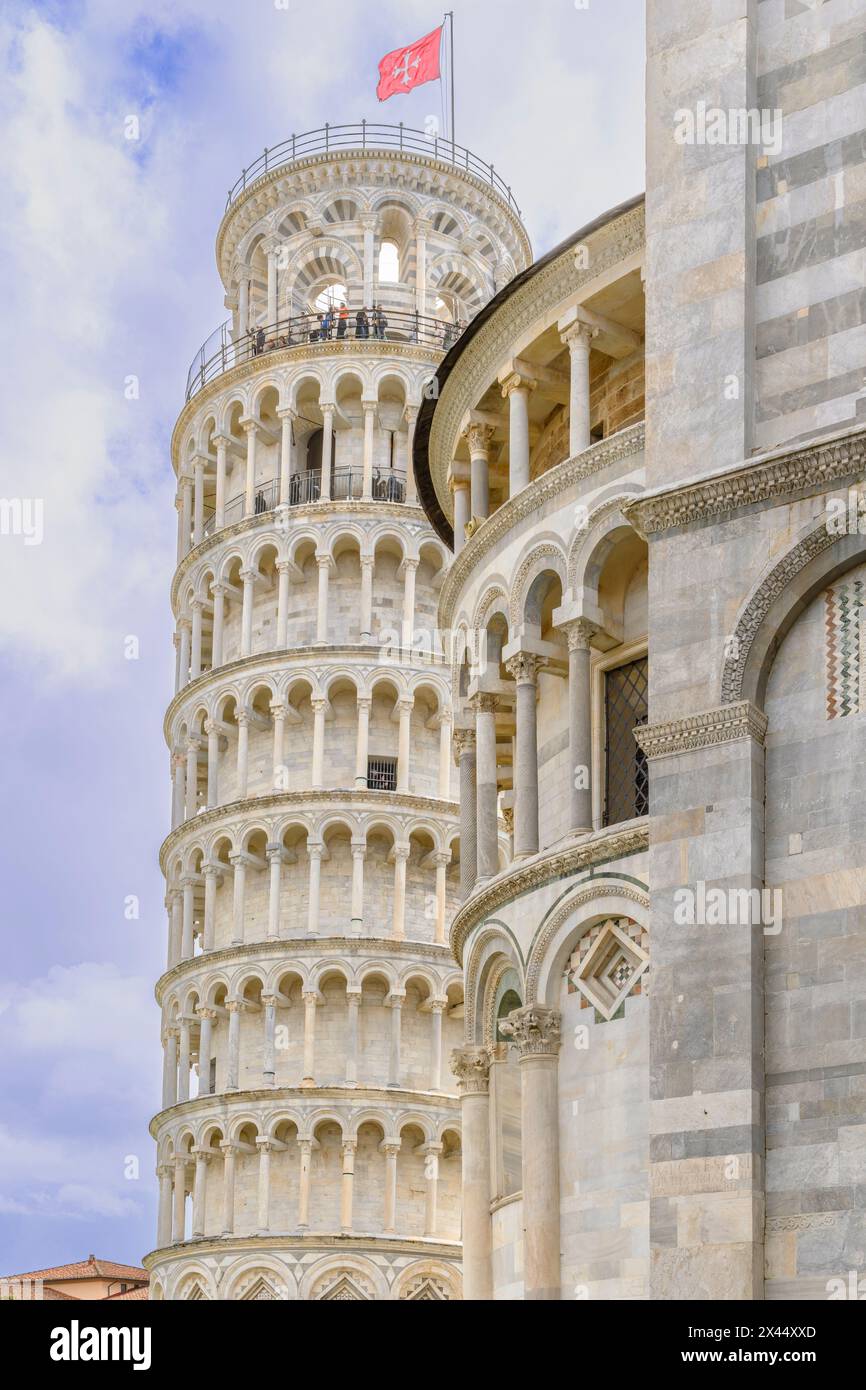 Leaning Tower of Pisa, Torre di Pisa. The bell tower's lean in the 12th ...