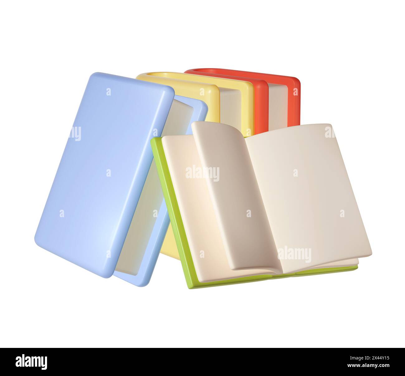3D Stack of Books, university or college graduate Icon. Render ...