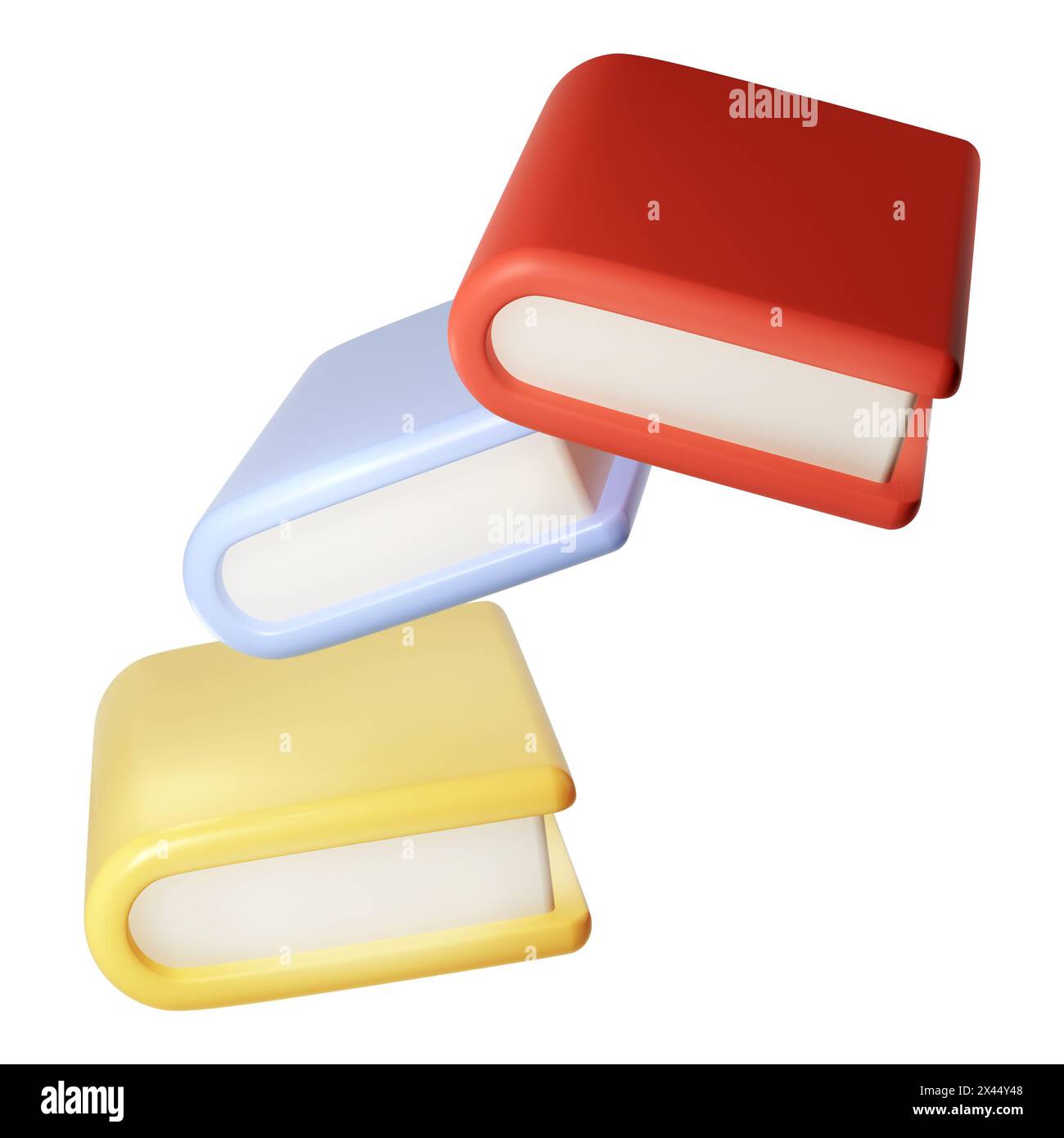 3D Stack of Book back to school, university or school college graduate ...