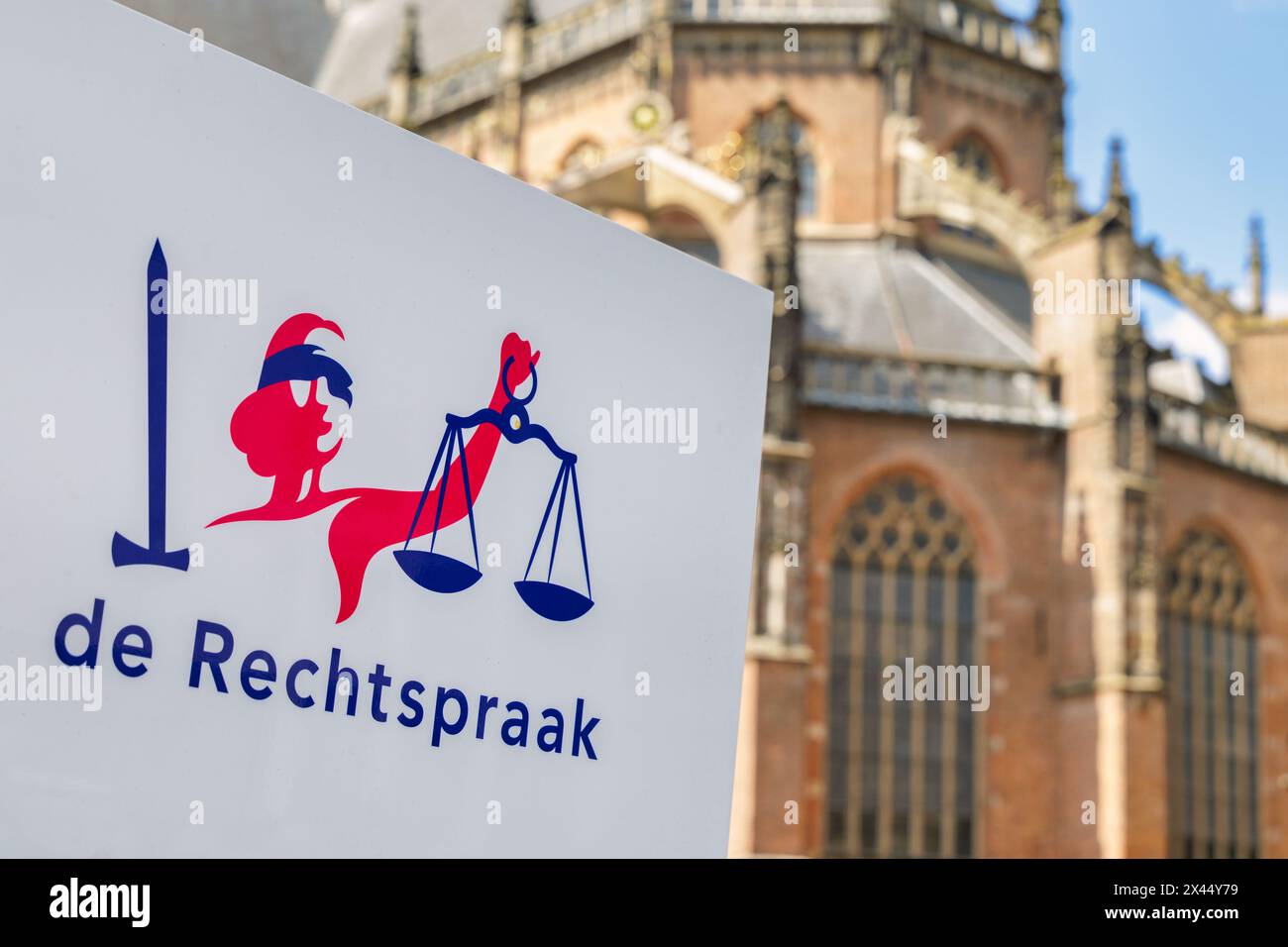 Arnhem, The Netherlands - April 23, 2024: Entrance sign of the Judicial ...