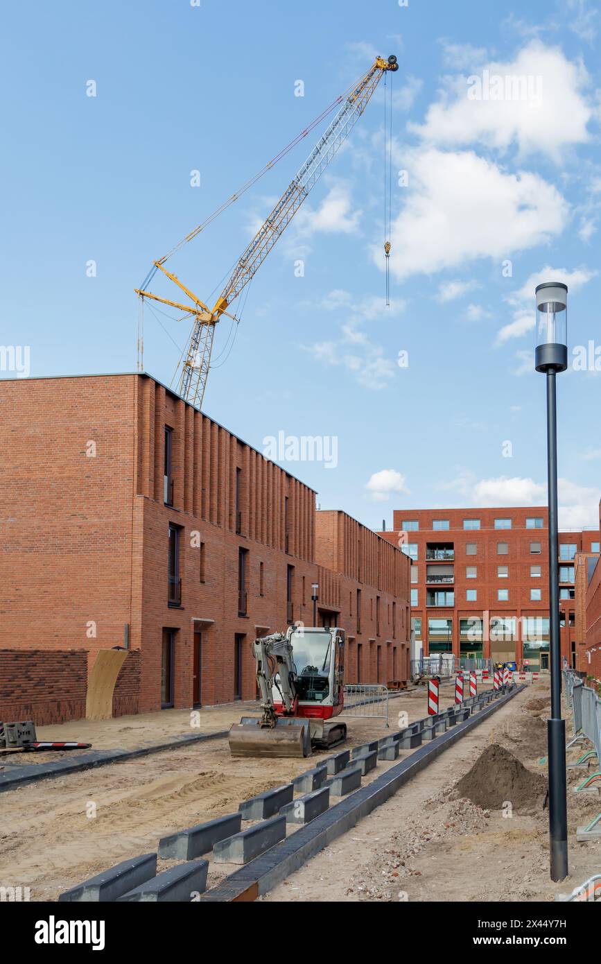 Construction of new family homes in Lent Nijmegen, The Netherlands ...