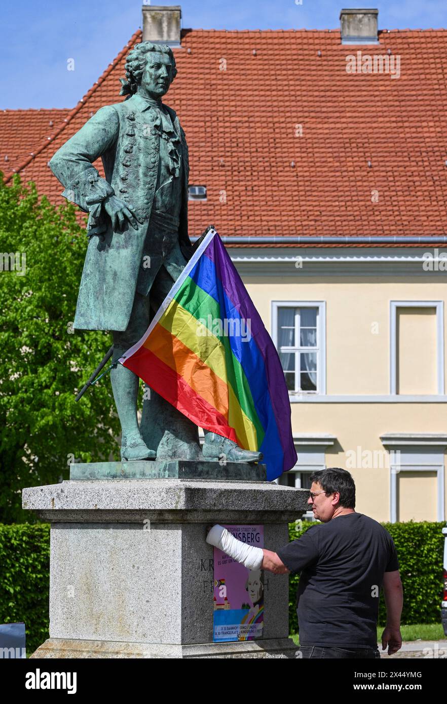 Rheinsberg, Germany. 30th Apr, 2024. Politician Freke Over stands at ...