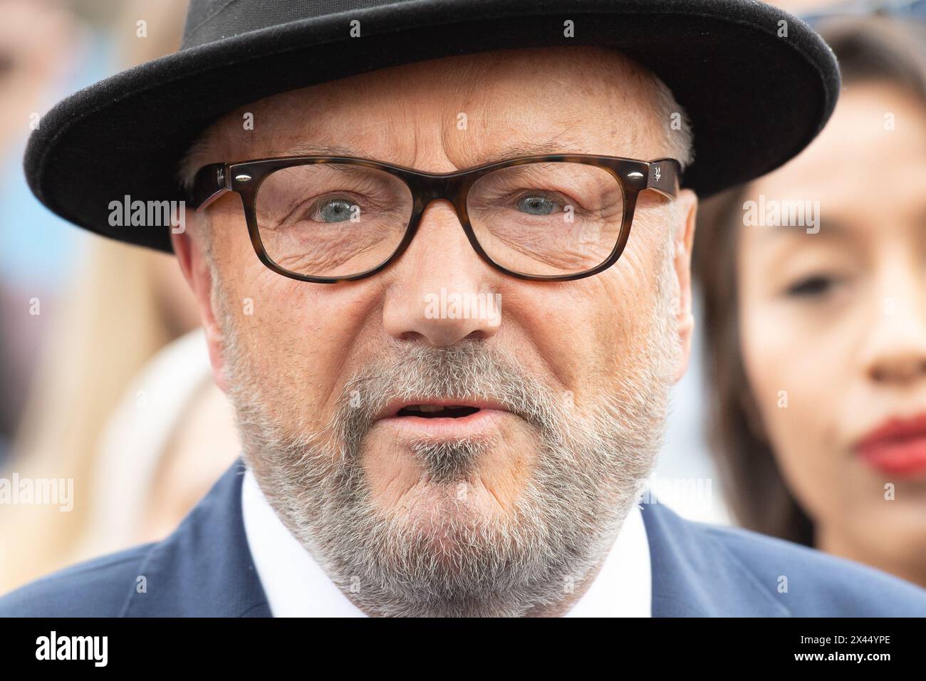 London, UK. 30 Apr 2024. George Galloway announces his general election ...