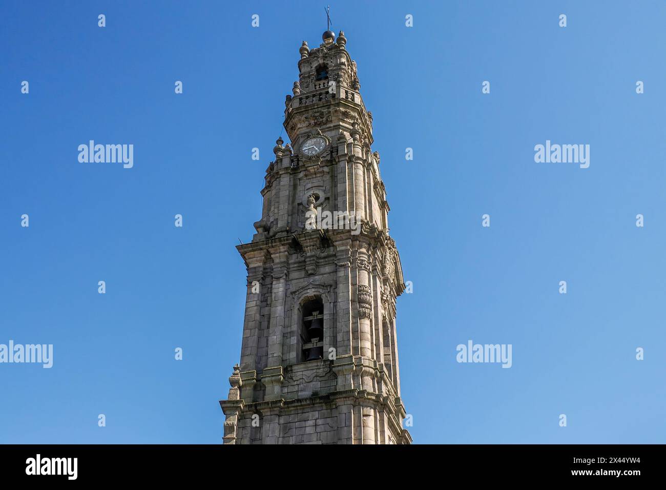 Porto bell tower Clerigos highest bell tower of Portugal Stock Photo ...