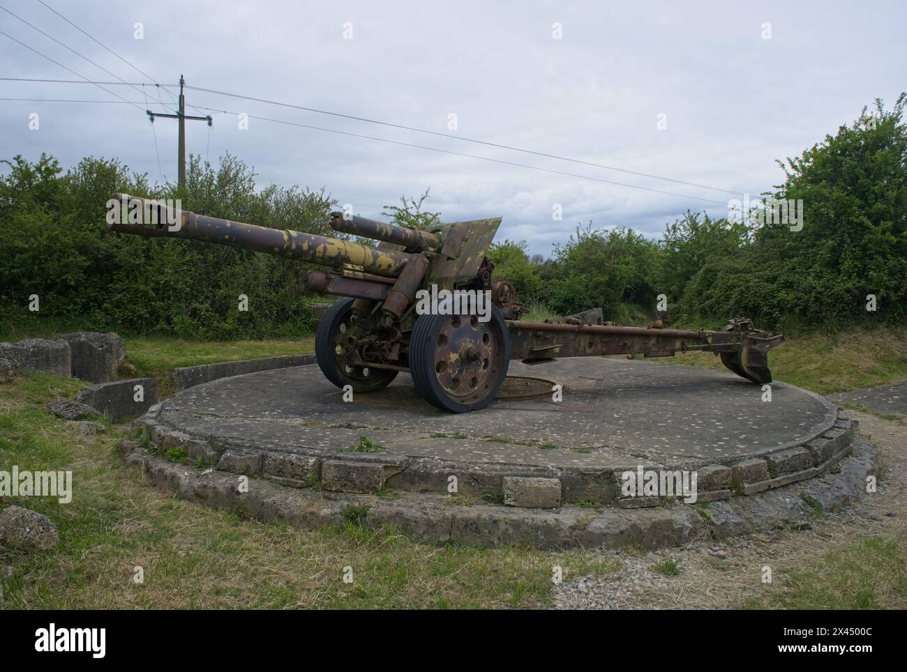 Grandcamp-Maisy, France - Apr 23, 2024: German battery Maisy in ...