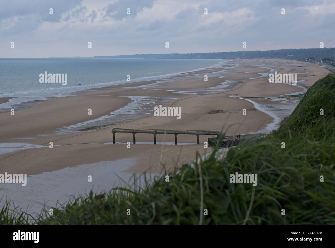Vierville-sur-Mer, France - Apr 23, 2024: Omaha Beach D-Day. View from ...