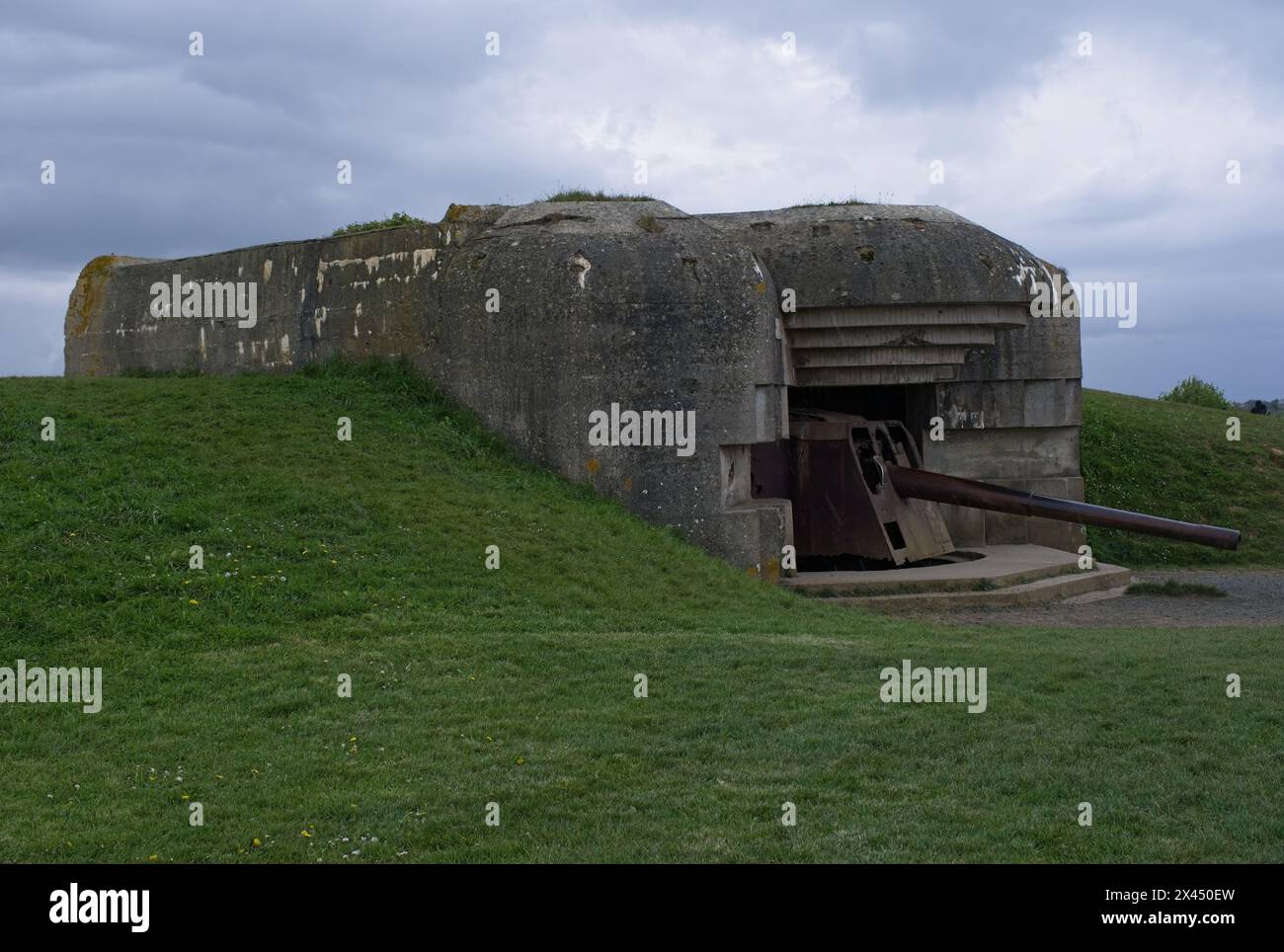 Longues-sur-Mer, France - Apr 26, 2024: German Longues-sur-Mer battery ...
