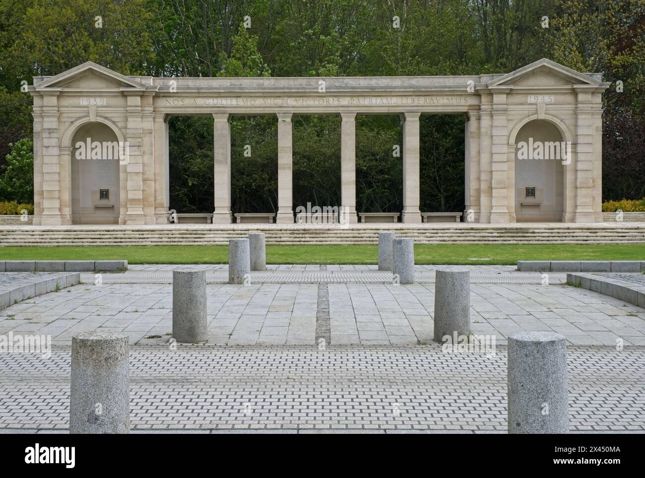 Bayeux, France - Apr 28, 2024: This Commonwealth war cemetery in Bayeux contains the graves of ...