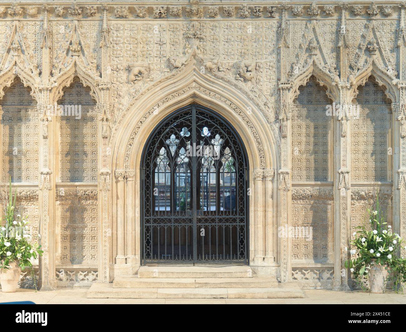 Gateway through the decorated stone rood screen to the chancel in the ...