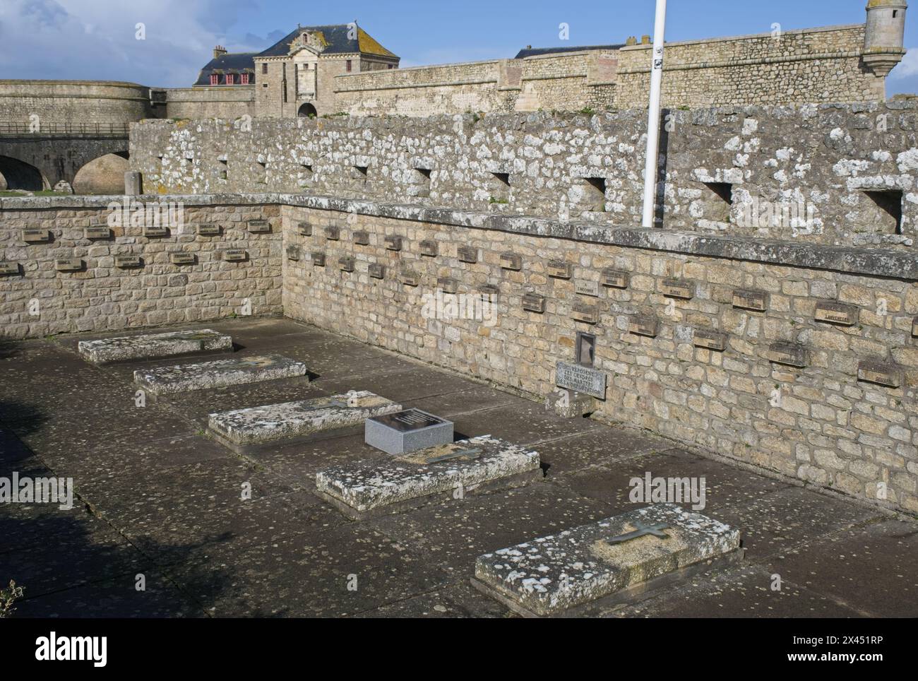 Port-Louis, France - Apr 1, 2024: Port-Louis Citadel and memorial to ...