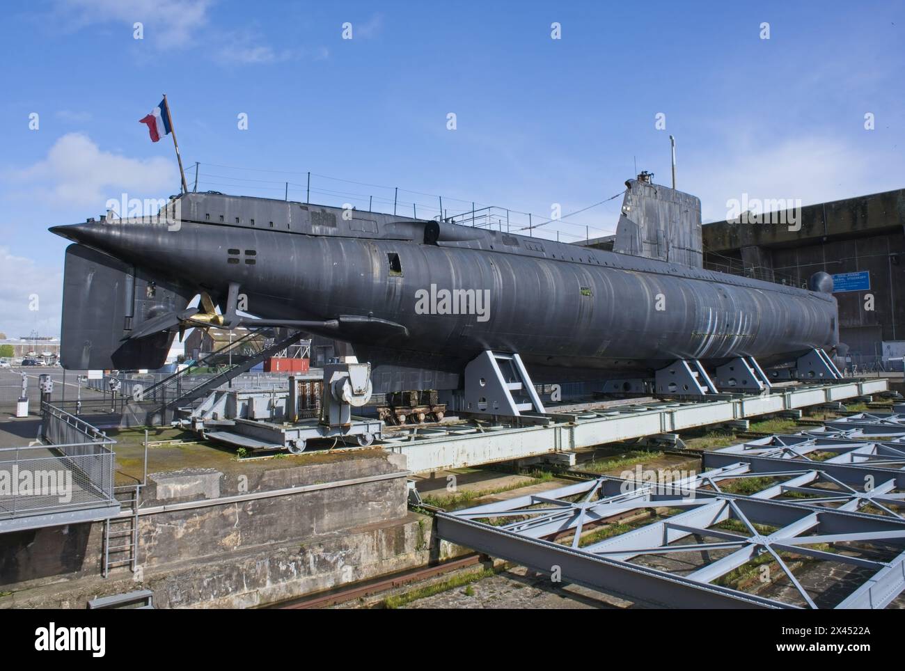 Lorient, France - Apr 2, 2024: German submarine base in Lorient. It's a ...
