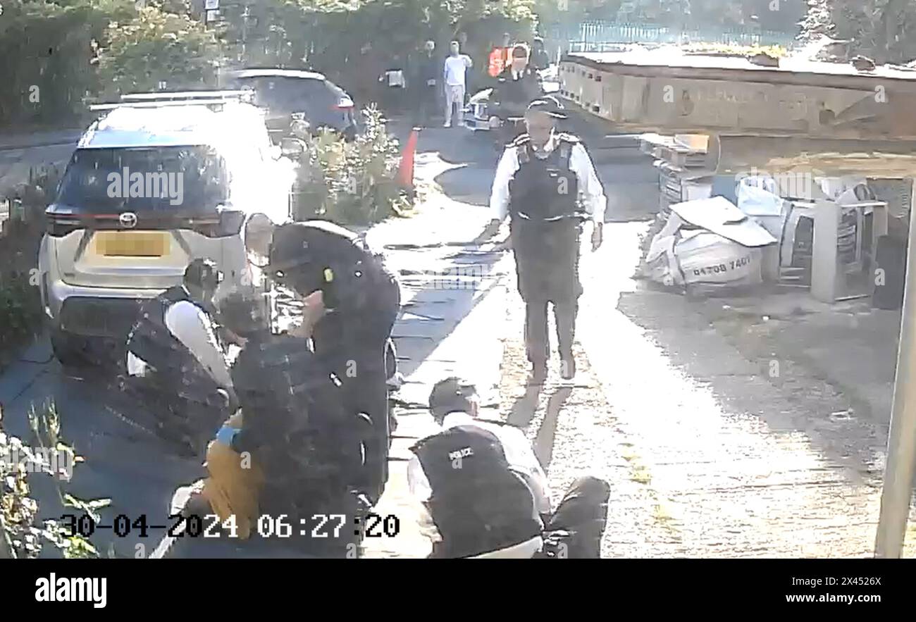 NUMBERPLATE PIXELATED BY PA PICTURE DESK Handout footage from a ...