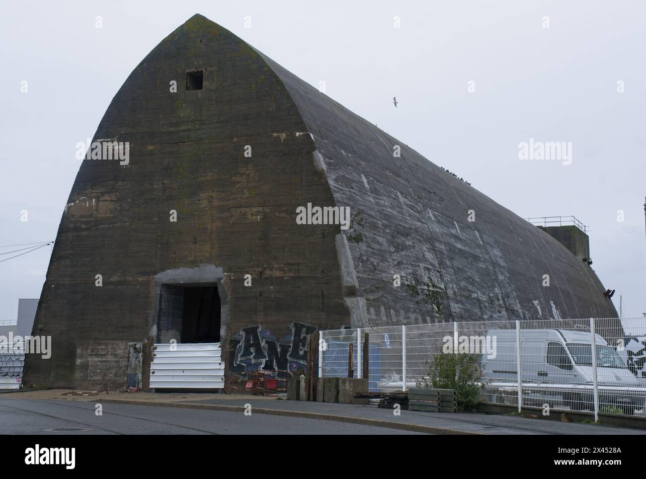 Lorient, France - Apr 2, 2024: German submarine base in Lorient. It's a ...