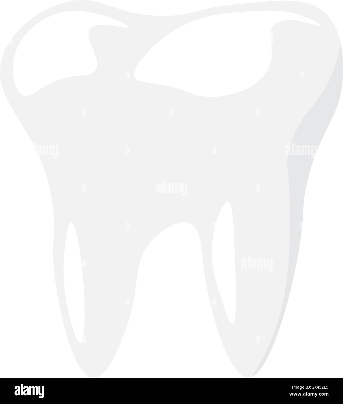 Healthy undamaged tooth icon. Baby molar, medical stroked cartoon ...