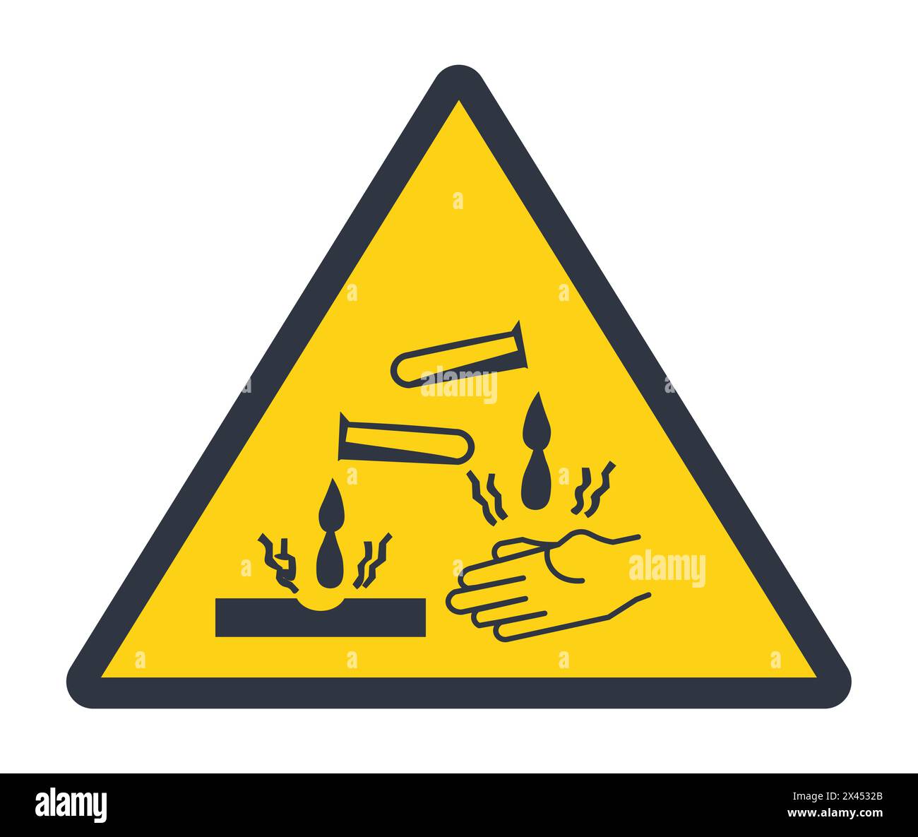 Caution corrosive symbol sign Cut Out Stock Images & Pictures - Alamy
