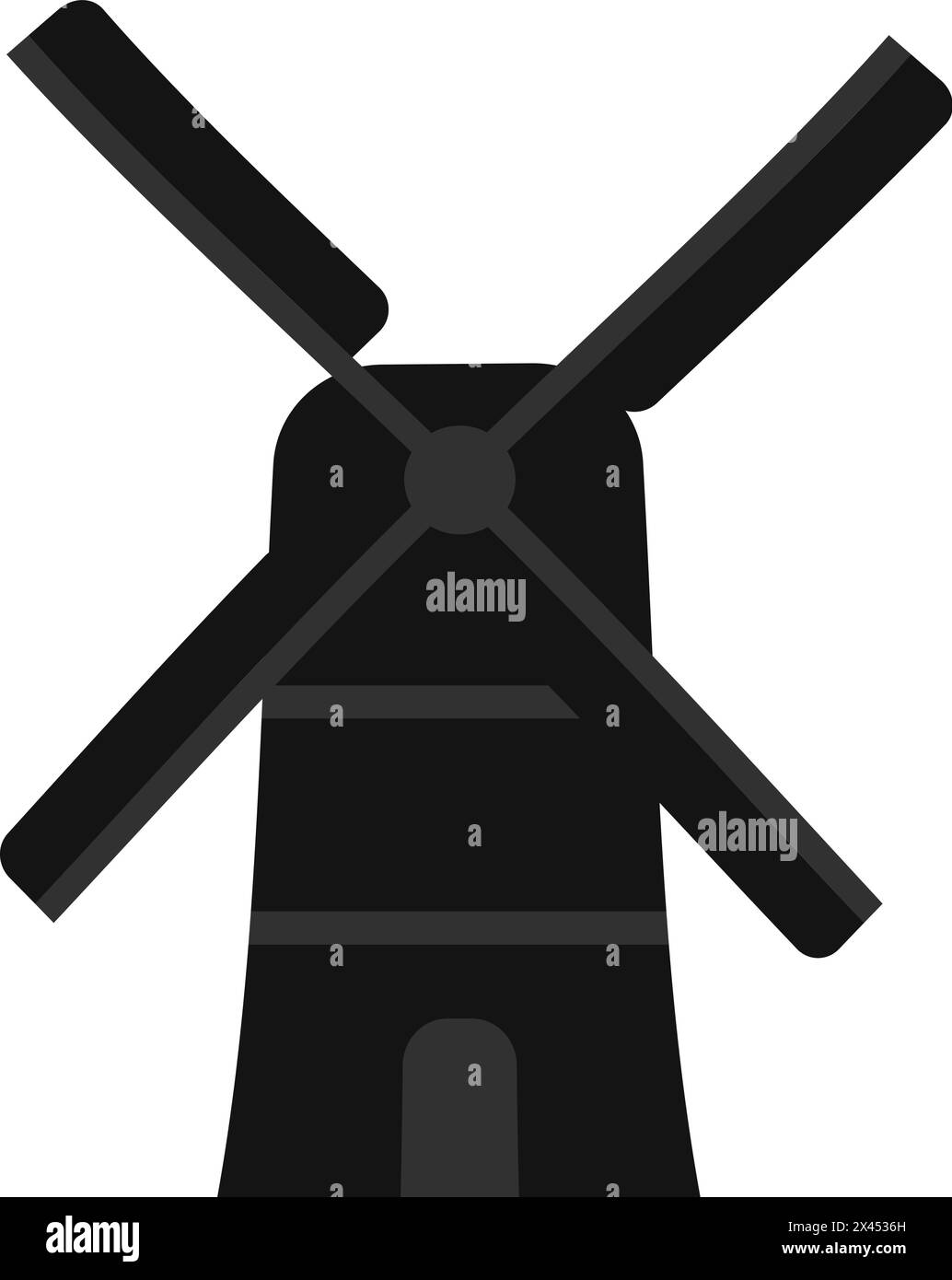 Flat cartoon black mill building icon Stock Vector Image & Art - Alamy