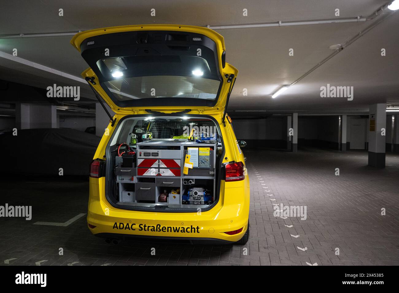 Berlin, Germany. 29th Apr, 2024. An ADAC vehicle is parked in an ...