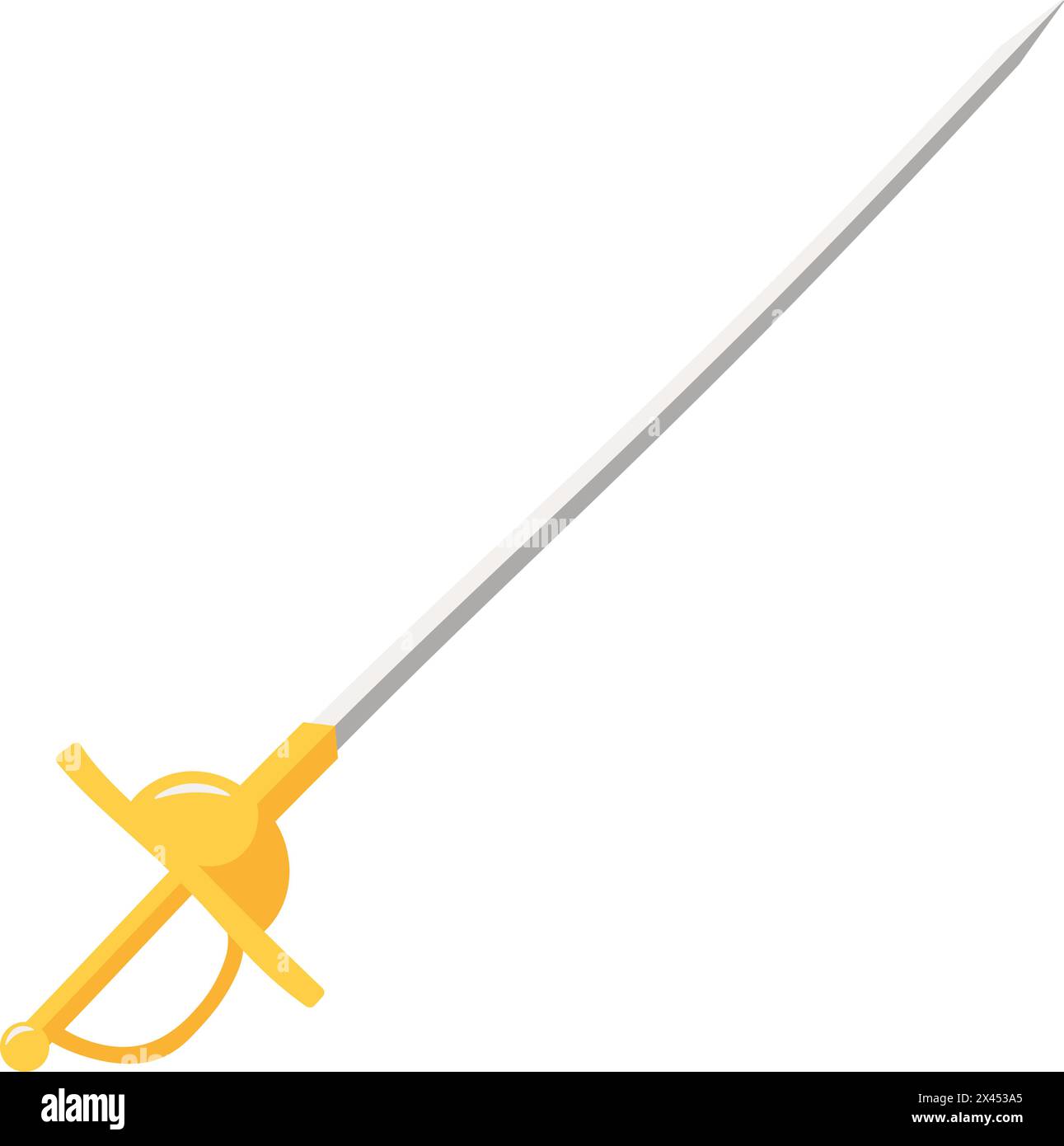 Cartoon medieval weapon old sword Cut Out Stock Images & Pictures - Alamy