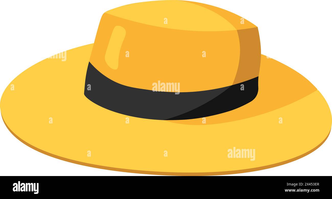 White straw cowboy hat Stock Vector Images - Alamy