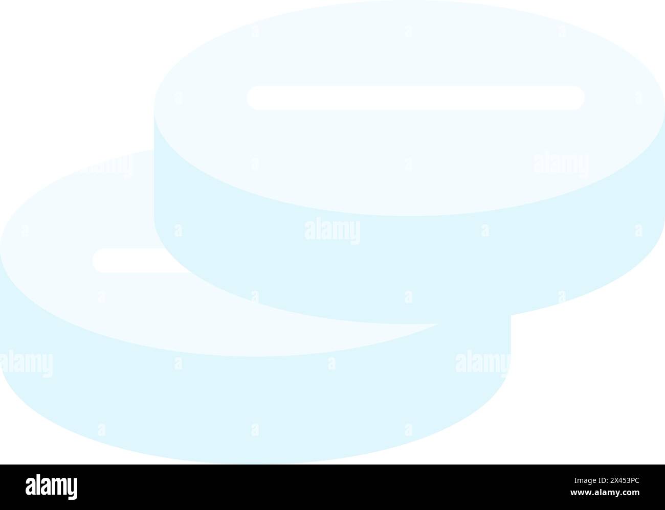 Set of round tablets icon. Painkillers, medical stroked cartoon element ...