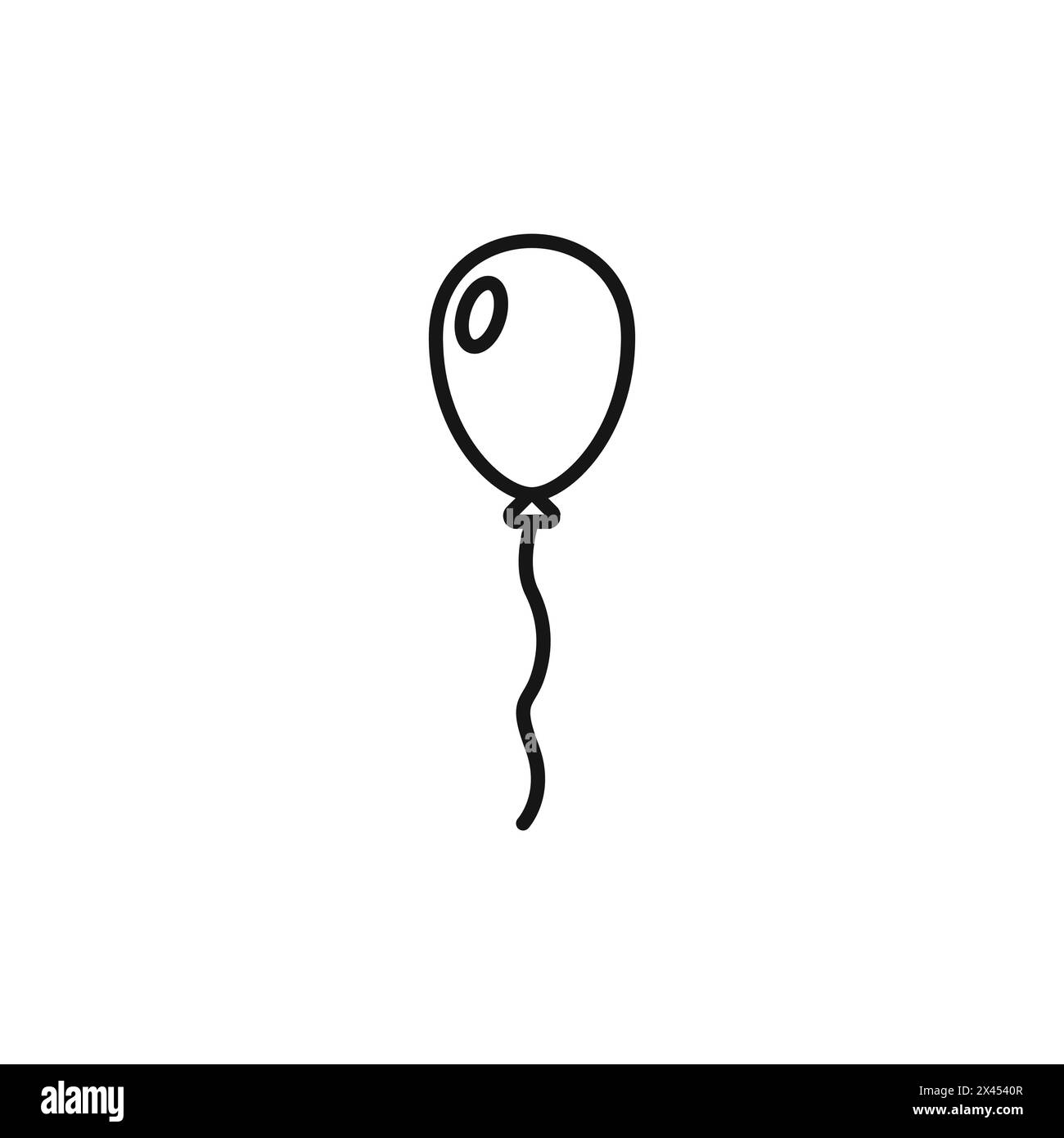 Color linear editable inflatable balloons vector. Decoration for the ...